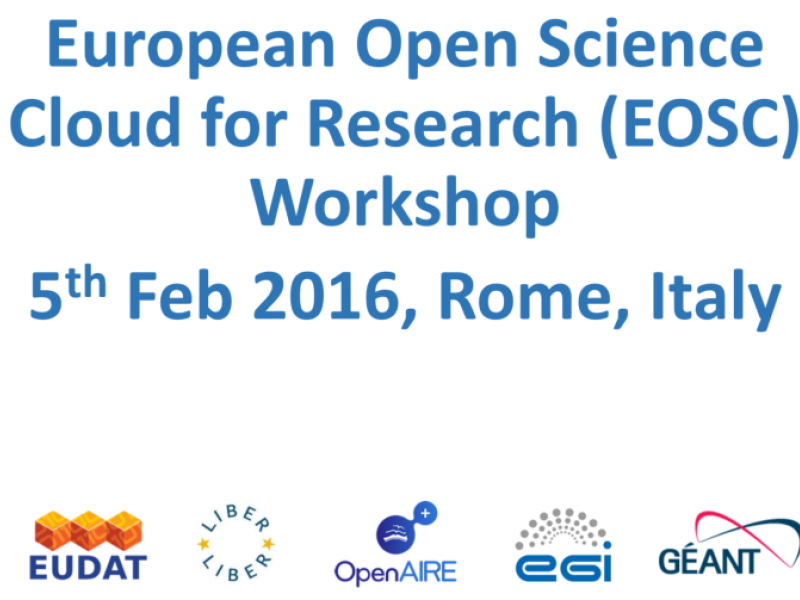 The European Open Science Cloud for Research Rome Workshop Report | EUDAT
